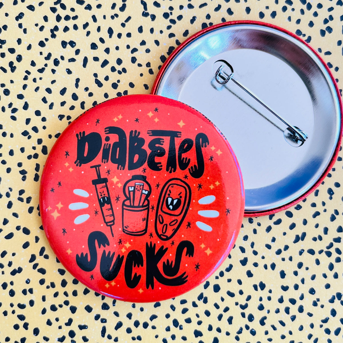 Jumbo Diabetes Sucks Button – Little Ghost Shack