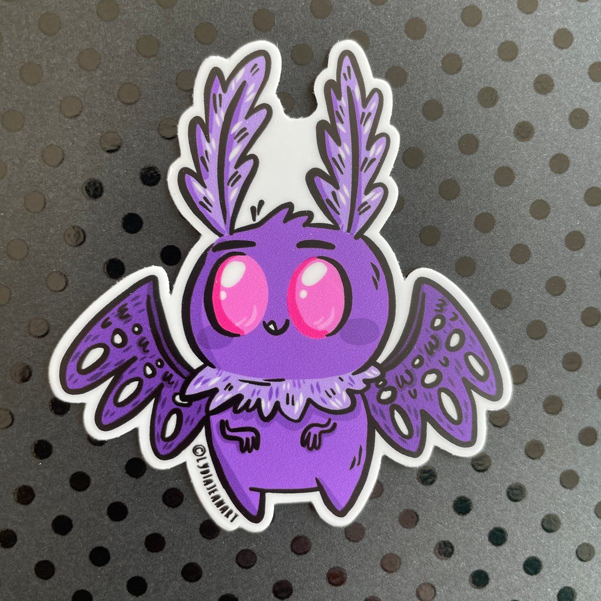 Purple Mothman Vinyl Sticker – Little Ghost Shack