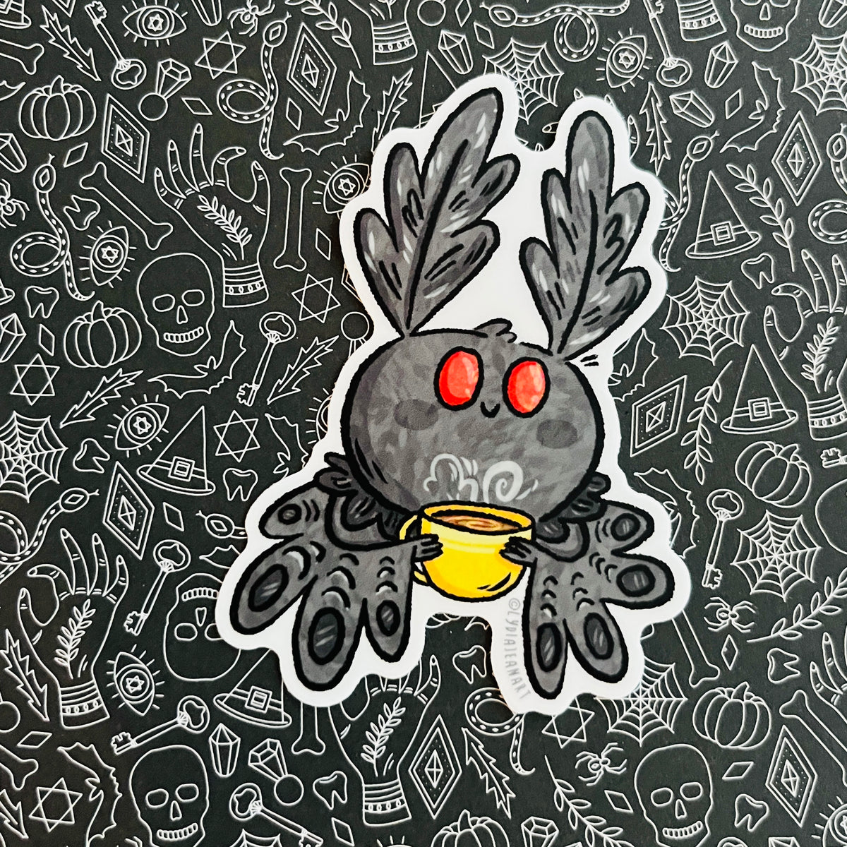 Mothman Coffee Vinyl Sticker – Little Ghost Shack